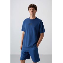 &Uuml;bergr&ouml;&szlig;e Bedrucktes Rundhals-T-Shirt