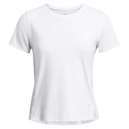 Under Armour - "Launch" T-Shirt f&uuml;r Damen, Rundhalsausschnitt, Regul&auml;r (Wei&szlig;/Reflektierend)