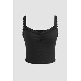 Spitzenverziertes Cropped Top