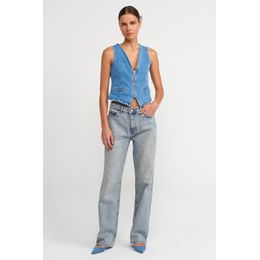 Damen Low-Waist Straight Leg Jeans