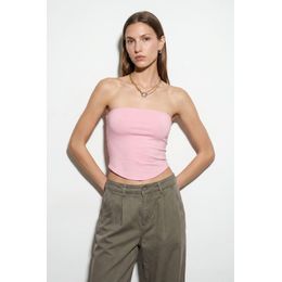 Damen B&uuml;gelose Crop Bandeau-Top