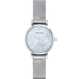 Emporio Armani AR1955 Perlmutt-Mesh-Armband Damenuhr