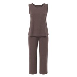 &Auml;rmelloses Top und weite Hose-Set