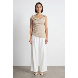 &Auml;rmelloses Oberteil mit Cowl-Neck