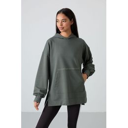 &Uuml;bergro&szlig;er bedruckter Kapuzenpullover