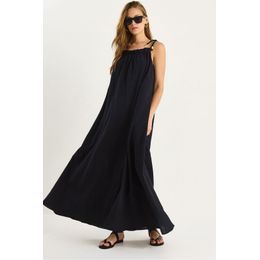 Maxikleid mit R&uuml;schendetail