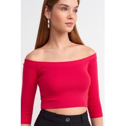 Damen Off-Shoulder Cropped Bluse
