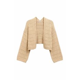 V-Ausschnitt Rippstrick-Cardigan