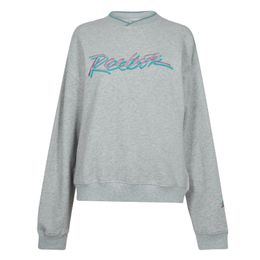 Reebok - Kurzes Sweatshirt f&uuml;r Damen (Hellgrau meliert)