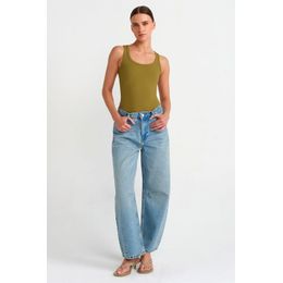 Hochtaillierte Ballonbeine Jeans