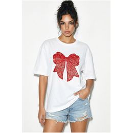 &Uuml;bergr&ouml;&szlig;en Bedrucktes Baumwoll-T-Shirt
