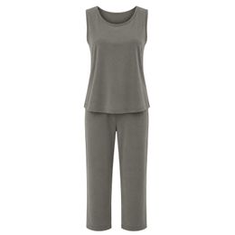 &Auml;rmelloses Top und weit geschnittene Hose Set