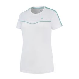 K-Swiss - "Hypercourt" T-Shirt f&uuml;r Damen, Rundhalsausschnitt (Wei&szlig;)