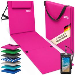 Detex Strandmatte Pink 158x56x46cm gepolstert