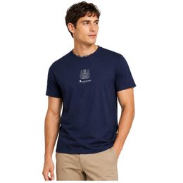 Aquascutum - T-Shirt f&uuml;r Herren, Rundhalsausschnitt, Regul&auml;r (Marine)