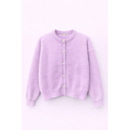 &Uuml;bergro&szlig;er Jacquard-Button-Cardigan