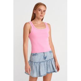 Damen Rippstrick Baumwolle Cami Bluse