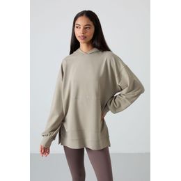 &Uuml;bergro&szlig;er bedruckter Kapuzenpullover