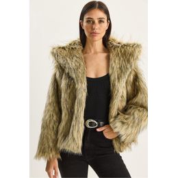Oversize Kunstfelljacke