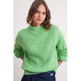 L&auml;ssiger Schnitt Rundhals Dickstrickpullover
