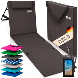 Detex Strandmatte Anthrazit 158x56x46cm gepolstert