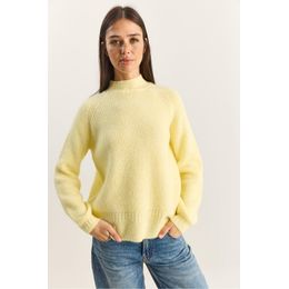 Oversized Rundhalsausschnitt Strickpullover