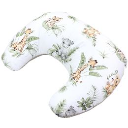 Stillkissen TUPTAM "Stillkissen Baby Stillkissen Klein mit Baumwoll-Bezug", Baby, gelb (safari, l&ouml;we, braun, bl&auml;tter, gr&uuml;n), Obermaterial: 100% Baumwolle CO., Funktionskissen