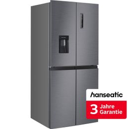 Hanseatic Multi Door "HCDB18080DWDI", Energieeffizienz: D (A-G), silber (edelstahlfarben), Wasserspender, K&uuml;hlschr&auml;nke, inkl. 3 Jahre Herstellergarantie, Topseller