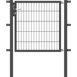 Zauneinzelt&uuml;r Alberts "Flexo", grau (anthrazit, passiviert), B:100cm H:100cm, Stahl, Tore, in verschiedenen Abmessungen