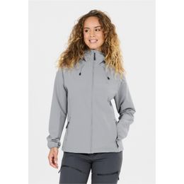Outdoorjacke WHISTLER "Kodie", Damen, Gr. 46, shadow, 92% Polyester, 8% Elasthan, unifarben, normal, hoch geschlossener Ausschnitt, Jacken Outdoorjacke, atmungsaktiv