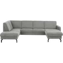 Wohnlandschaft DIE PLANBAR, asina grau, B:307cm H:88cm T:190cm, 94% Polyester, 6% Nylon, Sofas, Wohnlandschaft, Wahlweise mit Kopfst&uuml;tzen, Stauraum und motorischer Vorziehbank