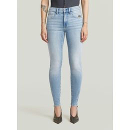 G-Star Raw 5-Pocket-Jeans G-STAR "3301 Skinny Jeans", Damen, Gr. 28, L&auml;nge 34, faded pewter blau, Obermaterial: 65% Baumwolle, 27% Baumwolle, 6% Elastomultiester, 2% Elasthan, Jeans 5-Pocket-Jeans