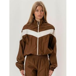 Blusenjacke ITS MAY "ITS MAY Between season jackets Paola", Damen, Gr. onesize, braun, Obermaterial: 95% Baumwolle, 5% Viskose, Jacken Blusenjacke