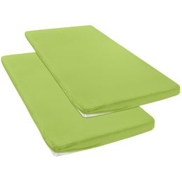 Spannbettlaken OTTO HOME "Paprika Topper Basic, in Gr. 90x200, 140x200 oder 180x200 cm", gr&uuml;n, B:90cm L:200cm, Microfaser-Jersey, Obermaterial: 100% Polyester, Bettlaken, Spannbettlaken, Baumwolle, Matratzen bis 8 cm H&ouml;he, Bettlaken, Spannbetttuch, Laken