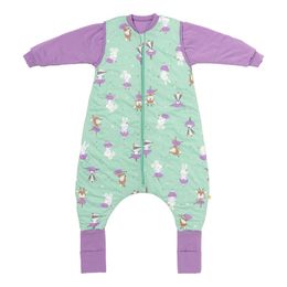 Babyschlafsack SCHLUMMERSACK "Schlafsack mit F&uuml;&szlig;en 1.0 Tog", Baby, Gr. L: 90cm, gr&uuml;n (ballerina), Obermaterial: 100% Baumwolle CO., Schlafs&auml;cke