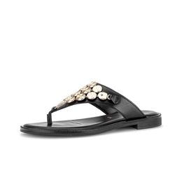 Zehentrenner Gabor "Zehentrenner", Damen, Gr. 38,5, schwarz, Schuhe Zehentrenner