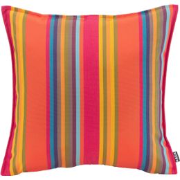 HOCK Dekokissen H.O.C.K. "Yucatan", bunt (orange, blau, gr&uuml;n, rot, gelb, gestreift), B:50cm H:50cm L:50cm, Kunstfaser, Dekokissen_Sitzkissen_Kissenh&uuml;llen, mit bunten Streifen, Kissenh&uuml;lle mit F&uuml;llung, 1 St&uuml;ck