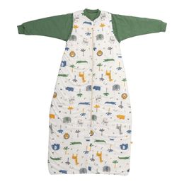 Babyschlafsack SCHLUMMERSACK "Schlafsack ohne F&uuml;&szlig;en 1.0 Tog", Baby, Gr. L: 150cm, gr&uuml;n (dschungel), Obermaterial: 100% Baumwolle CO., Schlafs&auml;cke