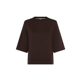 Kurzarmshirt Brax "Style BERTA M", Damen, Gr. 34, dunkelbraun, 70% Viskose, 25% Polyester, 5% Elasthan, Rundhals, Shirts