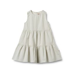 Shirtkleid Wheat "Wheat Kleid Luise", M&auml;dchen, Gr. 128, Normalgr&ouml;&szlig;en, beige (summer blau stripe), 100% Baumwolle, normal, Rundhals, Kleider Shirtkleid