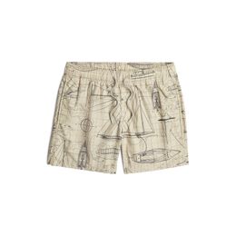 G-Star Raw Badeshorts G-STAR "Dirik AO Badeshorts", Herren, Gr. L, Normalgr&ouml;&szlig;en, cream boat blauprint, Obermaterial: 100% Polyester, Badehosen Badeshorts