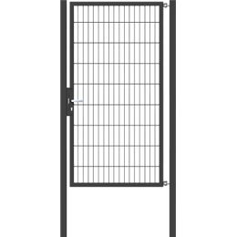 Zauneinzelt&uuml;r Alberts "Flexo", grau (anthrazit), B:100cm H:180cm, Stahl, Tore, in verschiedenen Abmessungen