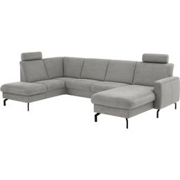 Wohnlandschaft DIE PLANBAR, asina grau, B:307cm H:88cm T:190cm, 94% Polyester, 6% Nylon, Sofas, Wohnlandschaft, Wahlweise mit Kopfst&uuml;tzen, Stauraum und motorischer Vorziehbank