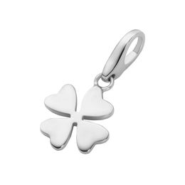 Charm-Einh&auml;nger "Kleeblatt, Silber 925", silber, Giorgio Martello MILANO, Charms, Damen, Silber 925 (Sterlingsilber)