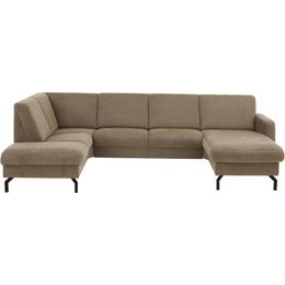 Wohnlandschaft DIE PLANBAR, asina mandel, B:307cm H:88cm T:190cm, 94% Polyester, 6% Nylon, Sofas, Wohnlandschaft, Wahlweise mit Kopfst&uuml;tzen, Stauraum und motorischer Vorziehbank