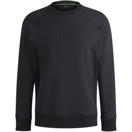BOSS - Sweatshirt f&uuml;r Herren, Rundhalsausschnitt, Raglan&auml;rmel (Dunkelblau meliert)