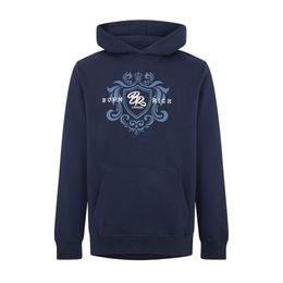 Born Rich - Hoodie zum &Uuml;berziehen f&uuml;r Herren, Lang&auml;rmlig (Blau)