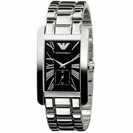 Emporio Armani AR0156 Klassisch Schwarz Rechteck Herrenuhr