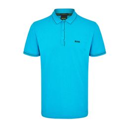 BOSS - "Paddy" Poloshirt f&uuml;r Herren, kurz&auml;rmlig (T&uuml;rkis/Aquablau)