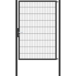 Zauneinzelt&uuml;r Alberts "Flexo", grau (anthrazit), B:125cm H:180cm, Stahl, Tore, in verschiedenen Abmessungen